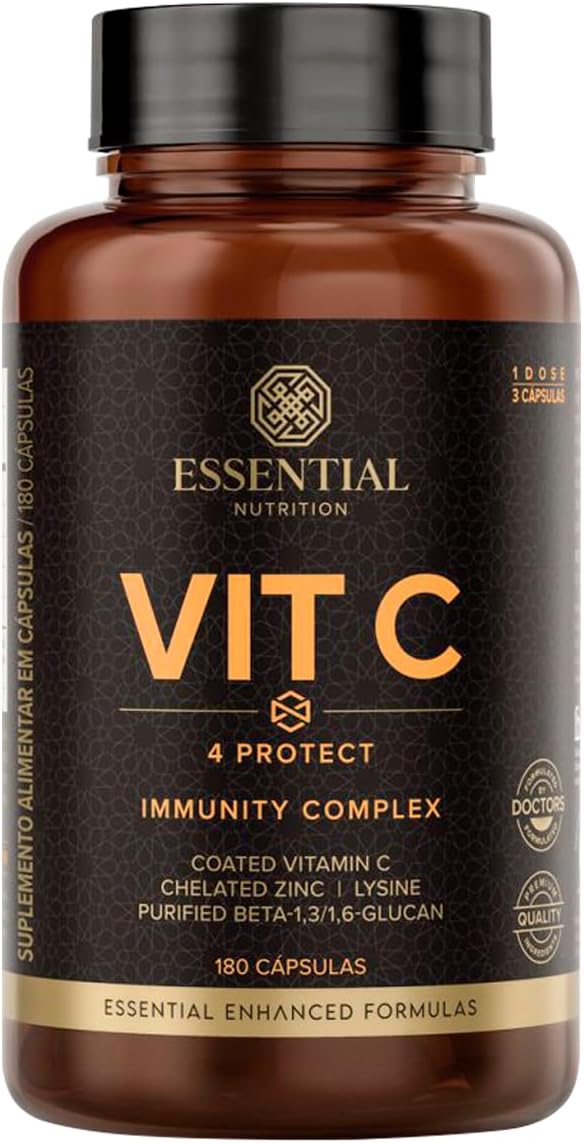 Vit C 4 Protect Vitamina C Essential Nutrition 120 Cápsulas ...